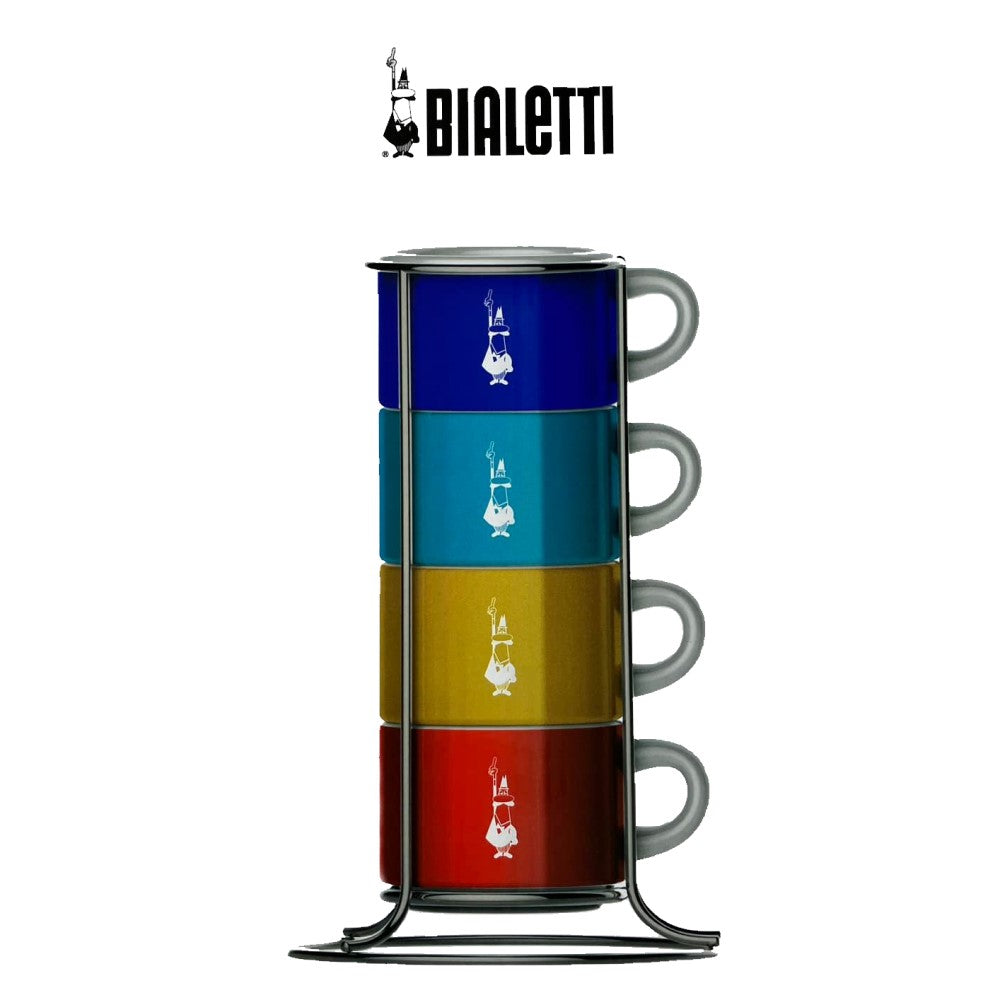 Bialetti Cappuccino Stackable Mugs 4 Piece Set – The Home Provedore
